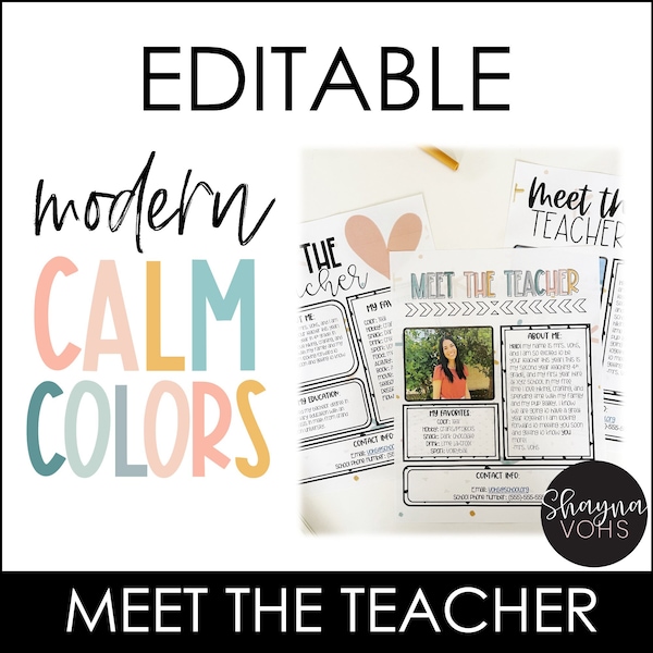 Meet the Teacher Template - Etsy