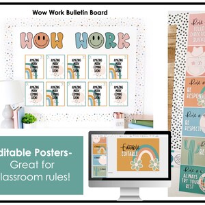 Classroom Decor Bundle Western - Classroom Decor Theme - Boho - Retro ...