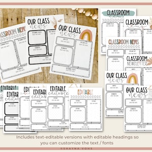 Boho Classroom Newsletter Template - Etsy