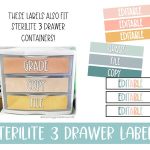 Calm Colors Classroom Cart Labels: Editable, Pastel Decor - Etsy