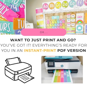 Bright Classroom Decor Bundle: Elementary Printable and Editable - Etsy