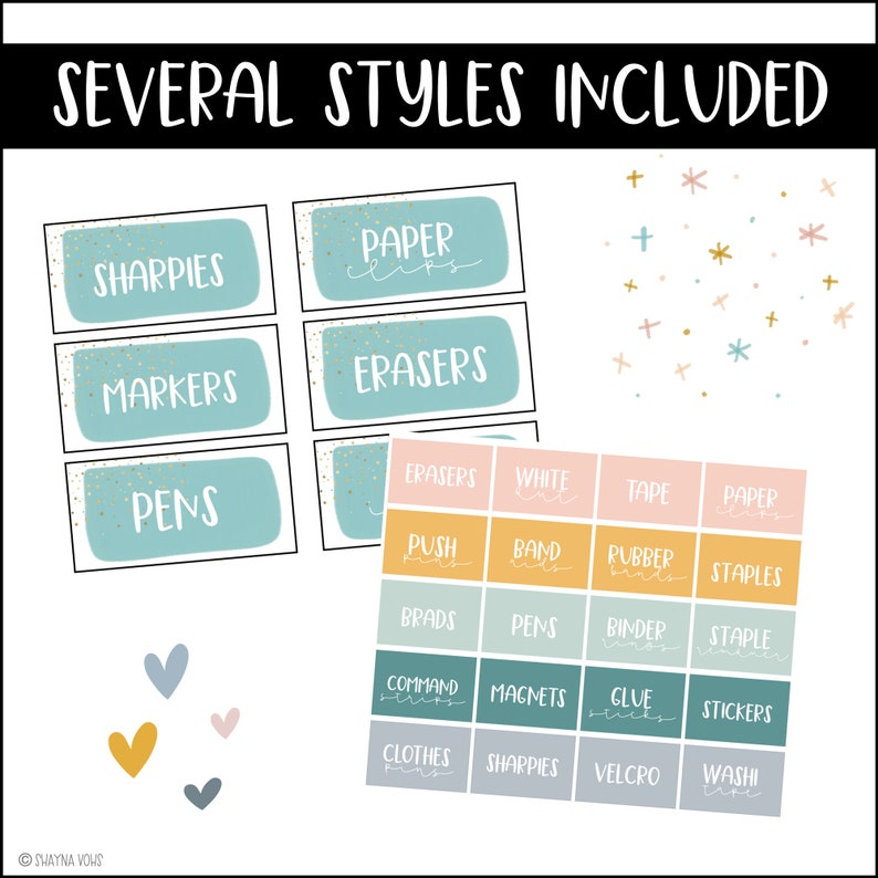 Calm Colors Teacher Toolbox Labels: Editable Classroom Decor - Etsy