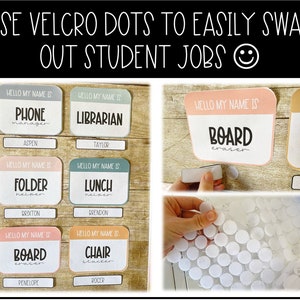 Calm Colors Classroom Jobs Chart Editable - Etsy