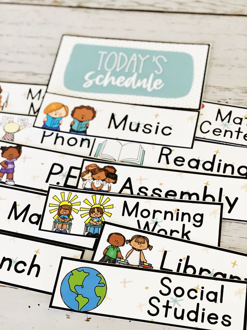Schedule Cards Classroom Schedule Cards Editable Schedule - Etsy
