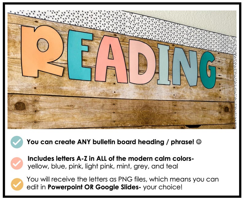 Calm Colors Bulletin Board Letters - Pastel Printable Classroom Letters ...