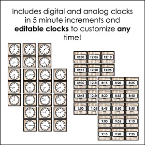 Boho Classroom Schedule Template Editable - Etsy