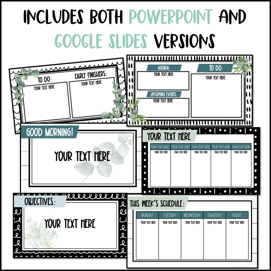 Farmhouse Powerpoint and Google Slides™ Templates for Teachers - Etsy