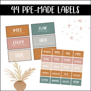 Boho Teacher Toolbox Labels: Neutral Classroom Decor (editable) - Etsy
