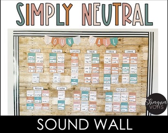 Sound Wall Classroom Posters Boho Neutral Classroom Decor Phonics ...