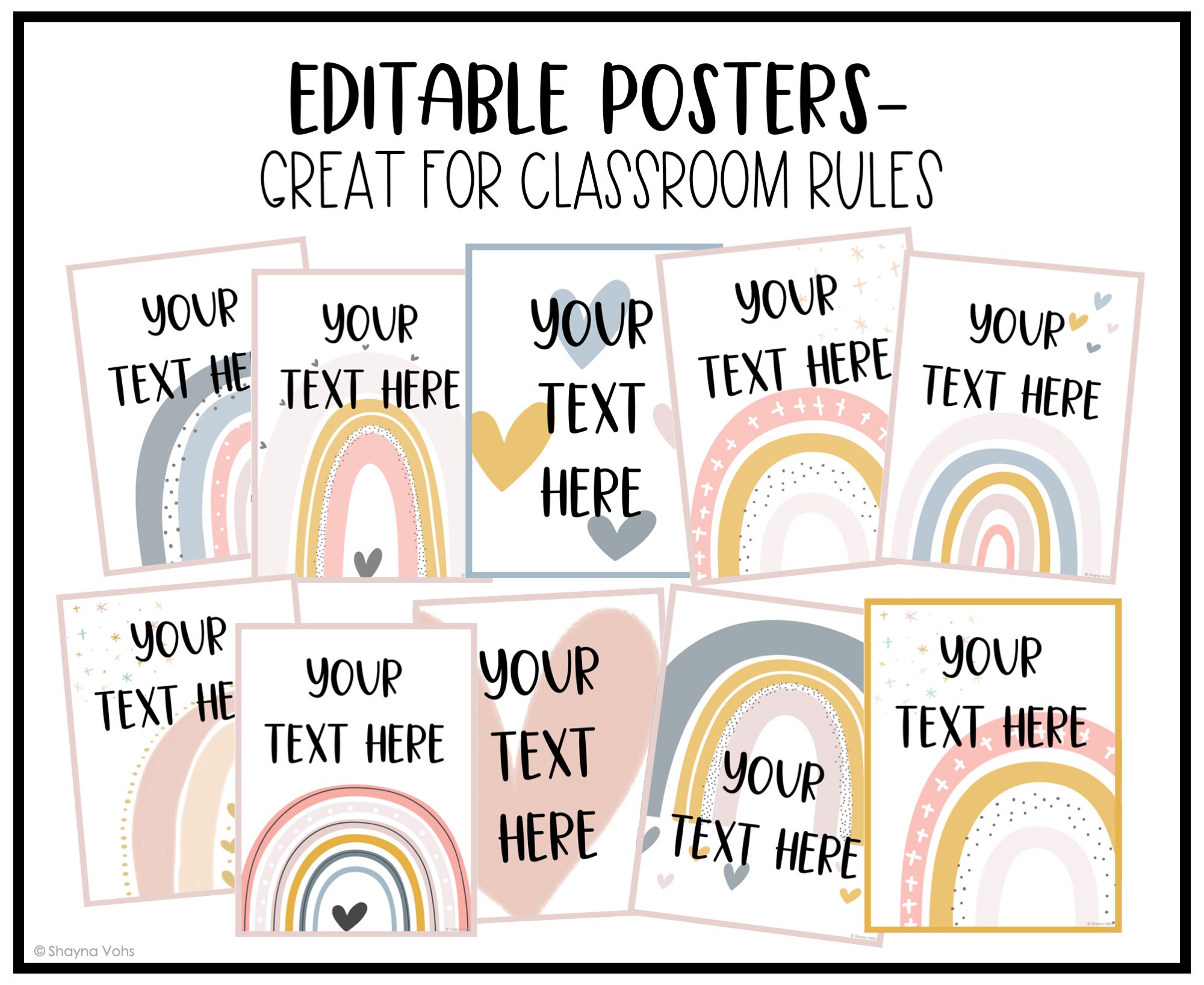 Boho Rainbow Classroom Decor Bundle - Etsy UK