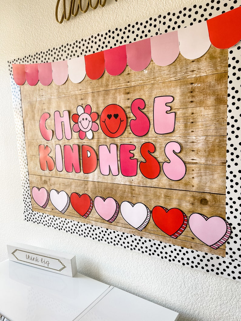 Valentines Day Bulletin Board Kit Retro Valentine Bulletin - Etsy