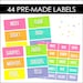 Teacher Toolbox Labels Editable, Bright Classroom Theme, Happy Hues ...