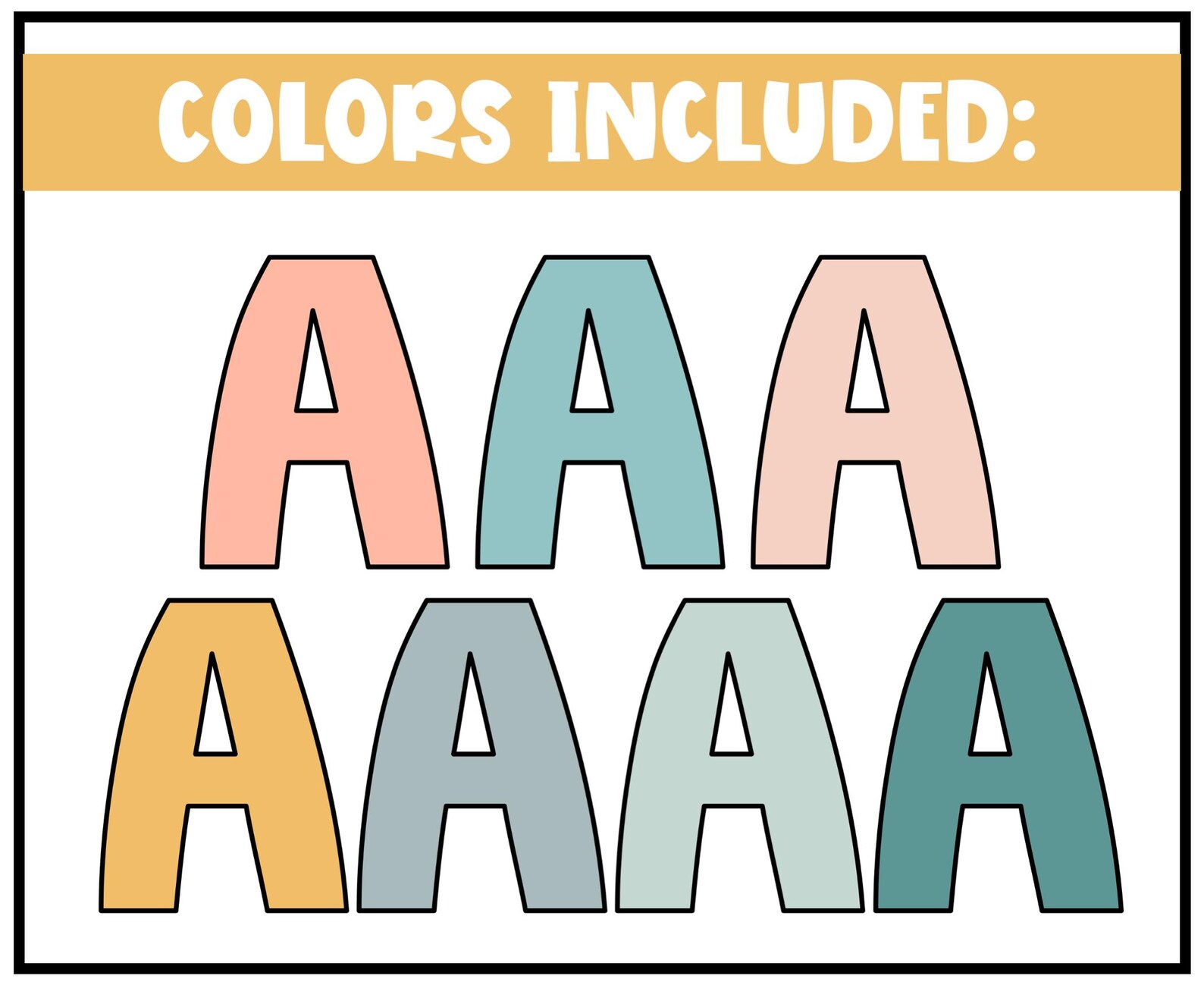 Calm Colors Bulletin Board Letters - Pastel Printable Classroom Letters ...