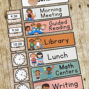 Boho Classroom Schedule Template Editable - Etsy