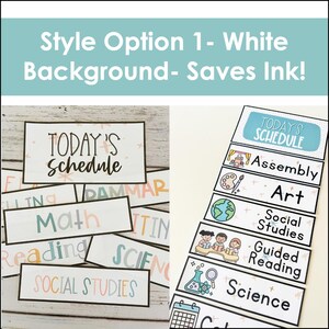Editable Classroom Schedule Cards: Calming Pastel Decor (digital ...