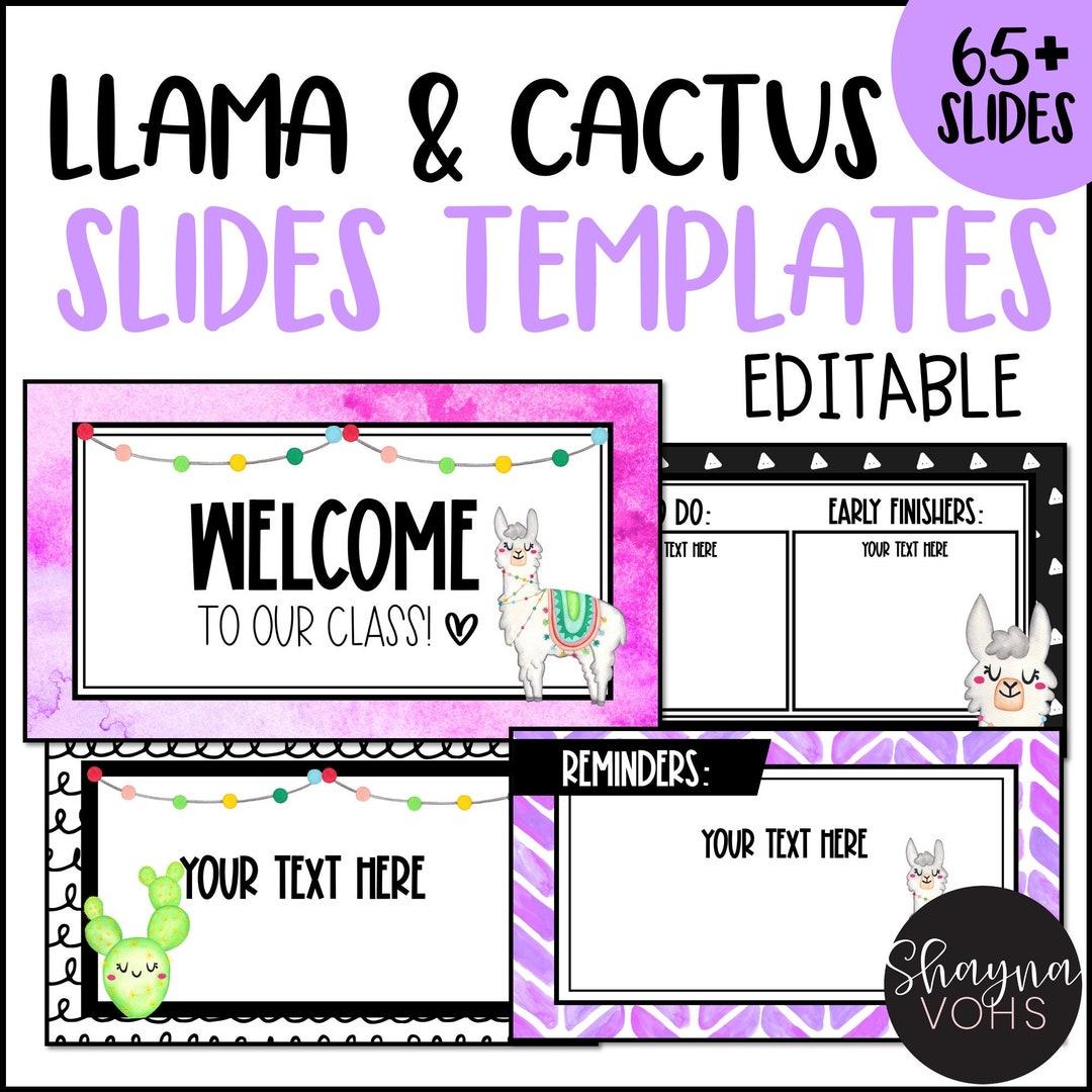 Cactus and Llama Powerpoint and Google Slides™ Templates for Teachers ...