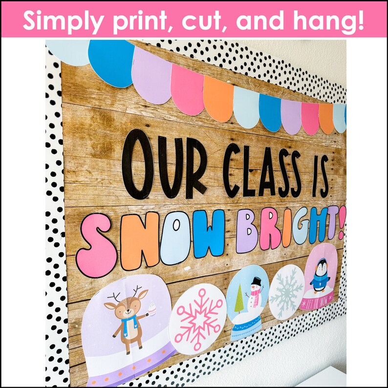 Winter Bulletin Board Kit: Retro Holiday Classroom Decor (digital ...