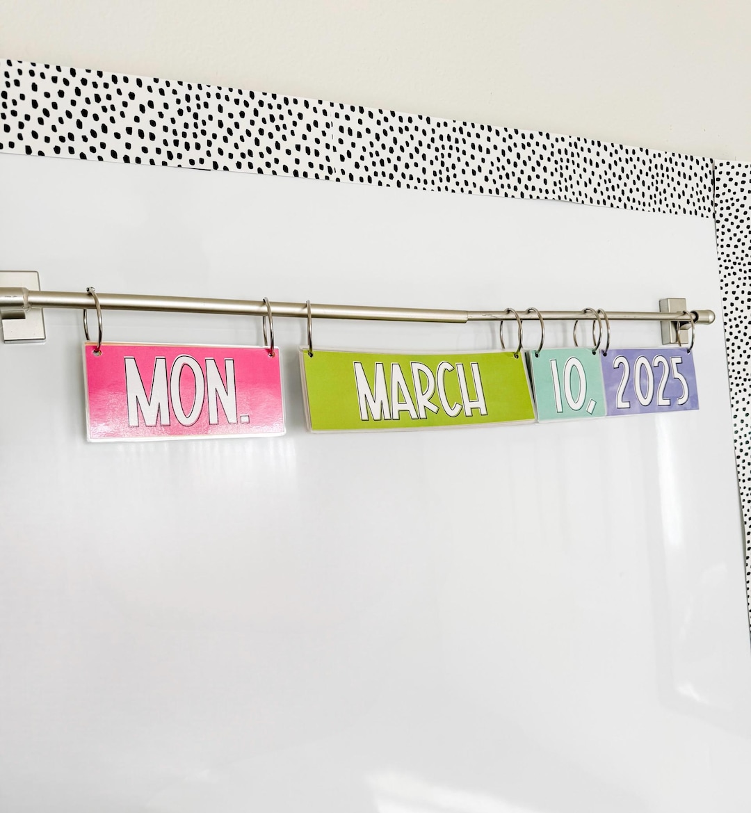 Bright Classroom Flip Calendar: Happy Hues Decor (text-editable ...