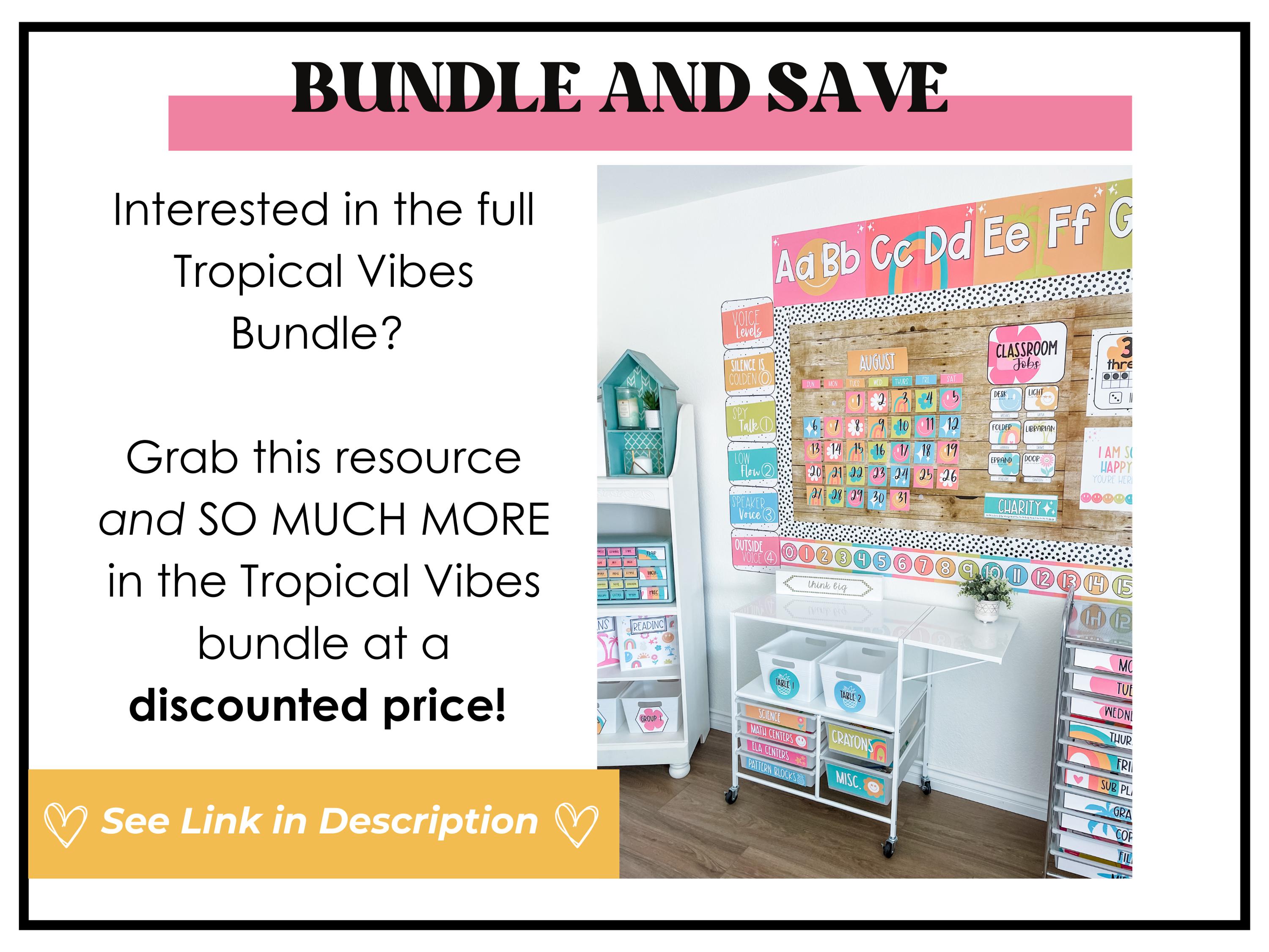 Shape Posters Classroom, Printable, Tropical Vibes Classroom Decor - Etsy