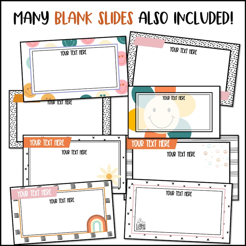 Retro Groovy Powerpoint and Google Slides™ Templates for - Etsy