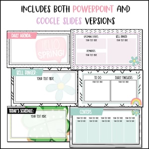 Spring Powerpoint and Google Slides™ Templates for Teachers With Timers ...