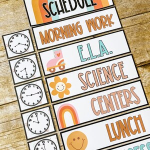 Retro Daily Schedule for Kids, Retro Classroom Schedule Cards - Etsy