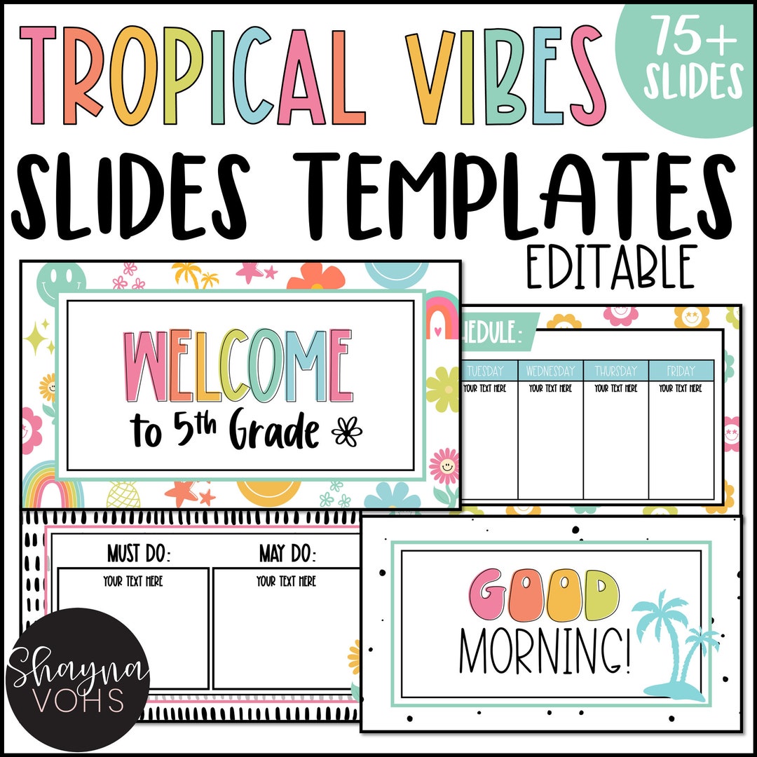 Tropical Powerpoint and Google Slides™ Templates for Teachers - Etsy