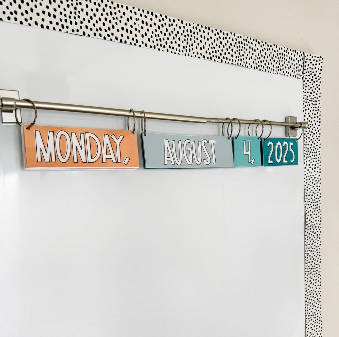 Flip Calendar Classroom and Calendar Bulletin Board, Calming Classroom ...