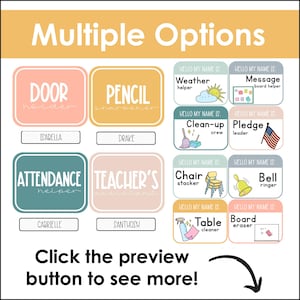 Calm Colors Classroom Jobs Chart: Editable Pastel Decor (digital ...