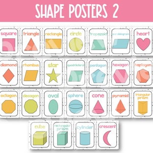 Shape Posters Classroom, Printable, Tropical Vibes Classroom Decor - Etsy