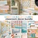 Calm Colors Classroom Decor Bundle: Editable Posters, Labels (canva or ...