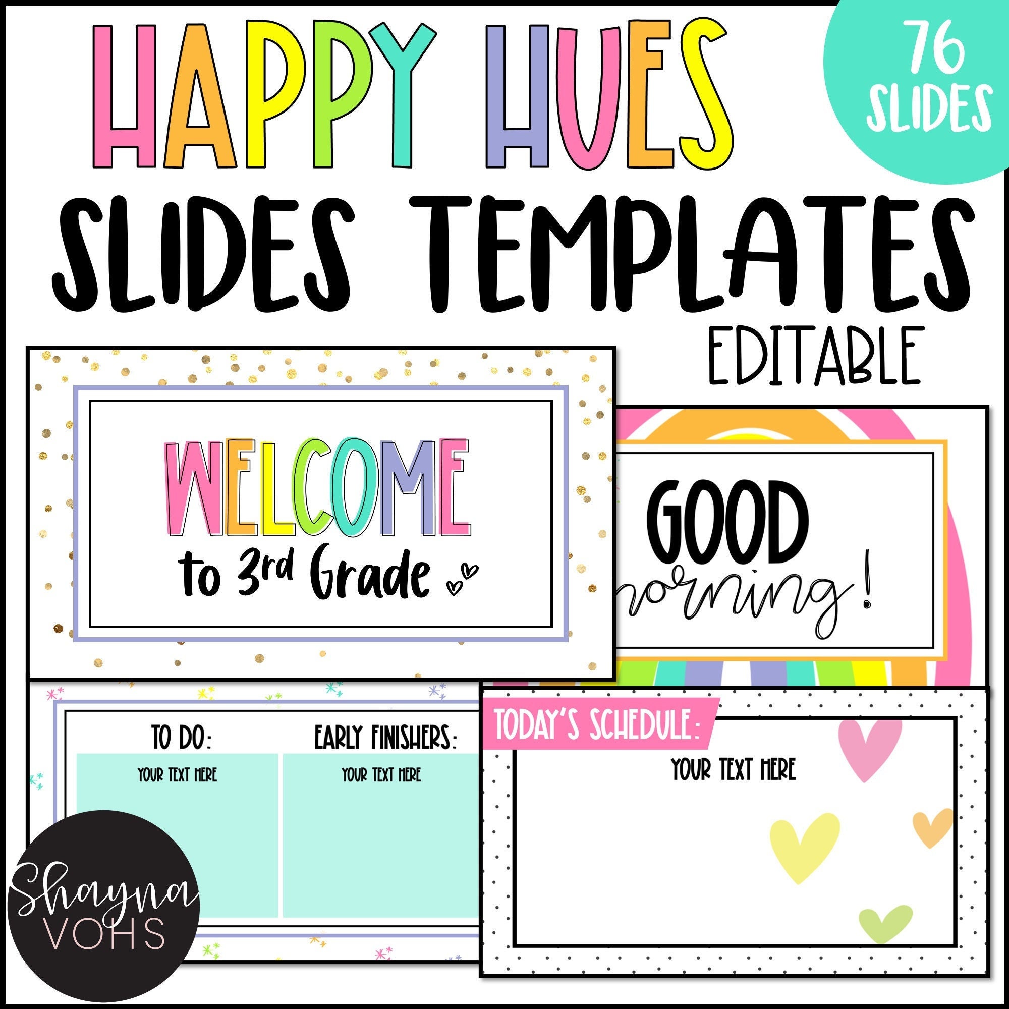 Rainbow Bright Powerpoint and Google Slides™ Templates for Teachers ...