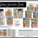 Boho Rainbow Schedule Cards - Etsy