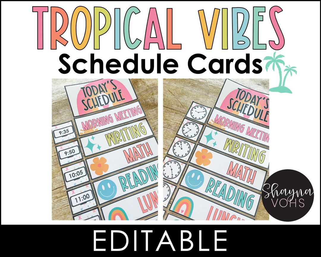 Daily Schedule Template, Daily Schedule Classroom With Pictures ...