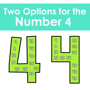 Skip Counting Posters, Skip Counting Chart, Numbers, Bright Rainbow ...