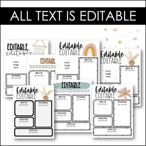 Meet the Teacher Template Boho - Etsy