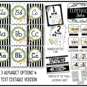 Sloth Classroom Decor, Sloth Classroom Theme, Sloth Classroom Posters ...