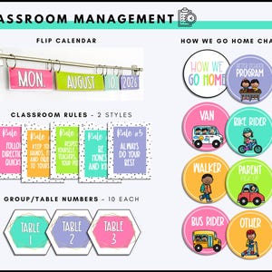 Bright Classroom Decor Bundle: Elementary Printable and Editable - Etsy