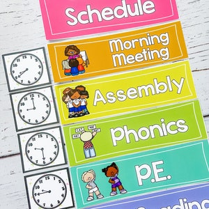 Editable Classroom Schedule Cards: Visual Daily Schedule - Etsy