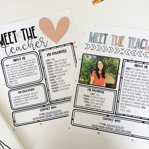 Meet the Teacher Template Editable, Calm Colors Classroom Decor - Etsy