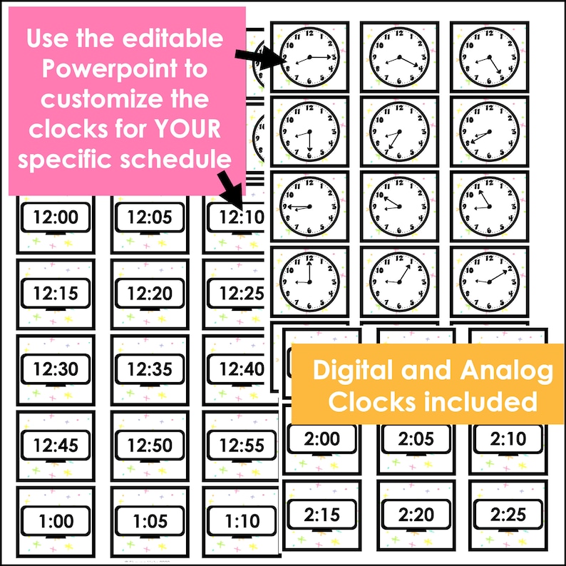 Editable Classroom Schedule Cards: Visual Daily Schedule - Etsy