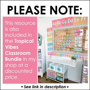 Flip Calendar for Classroom, Tropical Flip Calendar, Printable ...