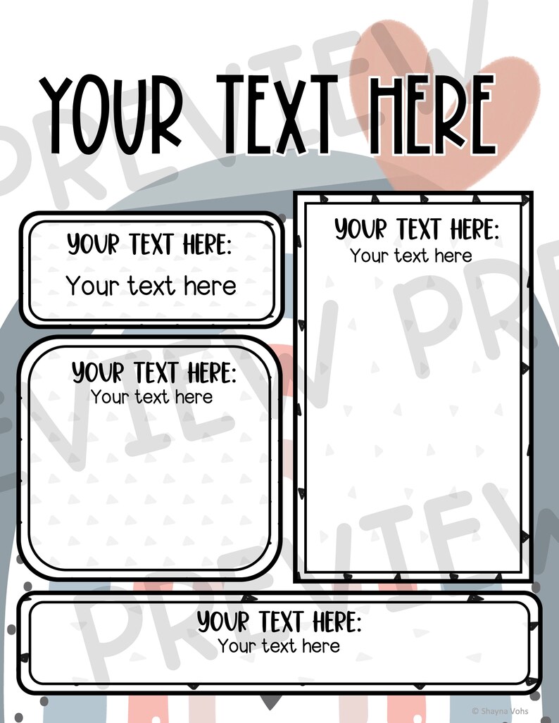 Boho Rainbow Newsletter Template for School - Etsy