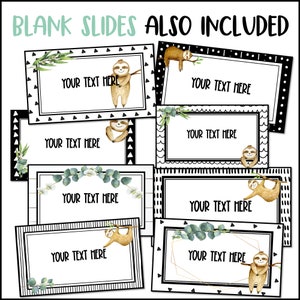 Farmhouse Sloth Powerpoint and Google Slides™ Templates for Teachers - Etsy