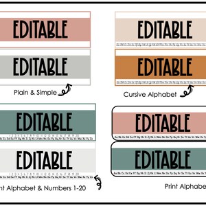 Neutral Boho Classroom Desk Nametags: Editable - Etsy