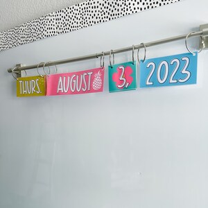 Flip Calendar for Classroom Tropical Flip Calendar - Etsy