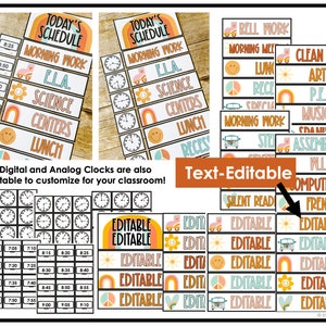 Retro Daily Schedule for Kids, Retro Classroom Schedule Cards - Etsy