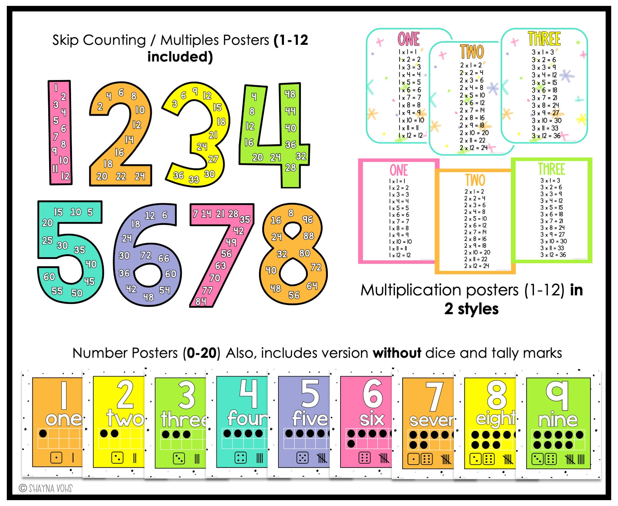 Happy Hues Math Classroom Decor Bundle (digital Download) - Etsy