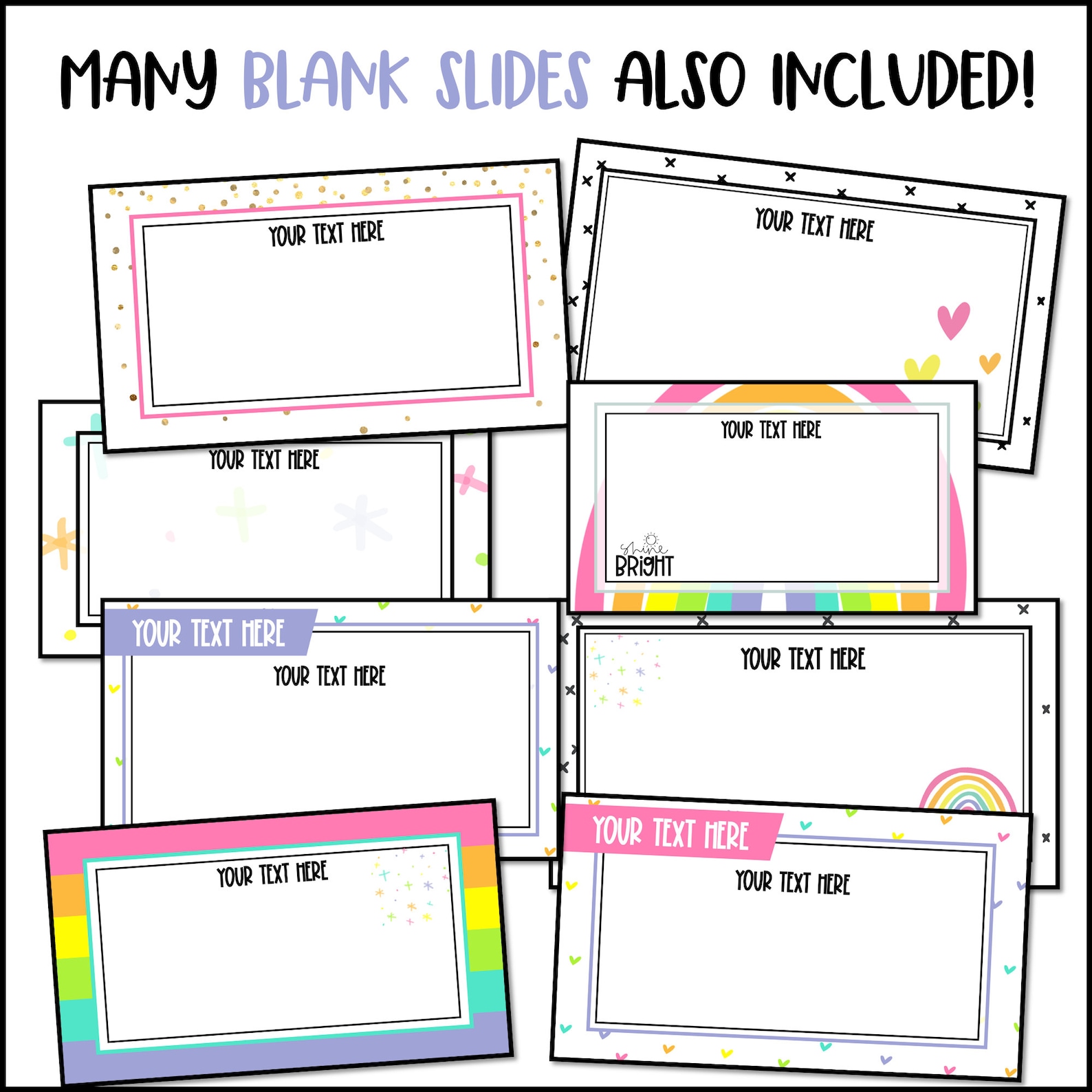 Rainbow Bright Powerpoint and Google Slides™ Templates for Teachers ...