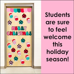 Retro Christmas Bulletin Board Kit: Holiday Classroom Decor (PDF) - Etsy
